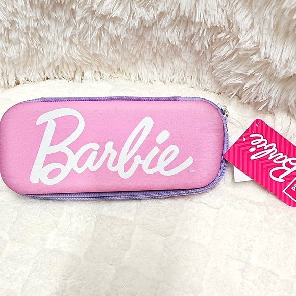 Barbie | Accessories | Mattel Barbie Pink Zipper Signature Logo Pouch ...